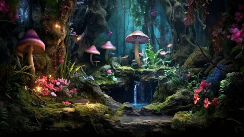 10-pack Digital Fairy Backdrops, High-quality Photoshop Overlays ...