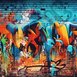 10-pack Graffiti Digital Backdrops - Photography Backgrounds, Graffiti ...