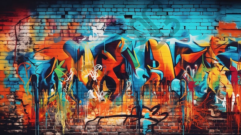 10-pack Graffiti Digital Backdrops - Photography Backgrounds, Graffiti ...