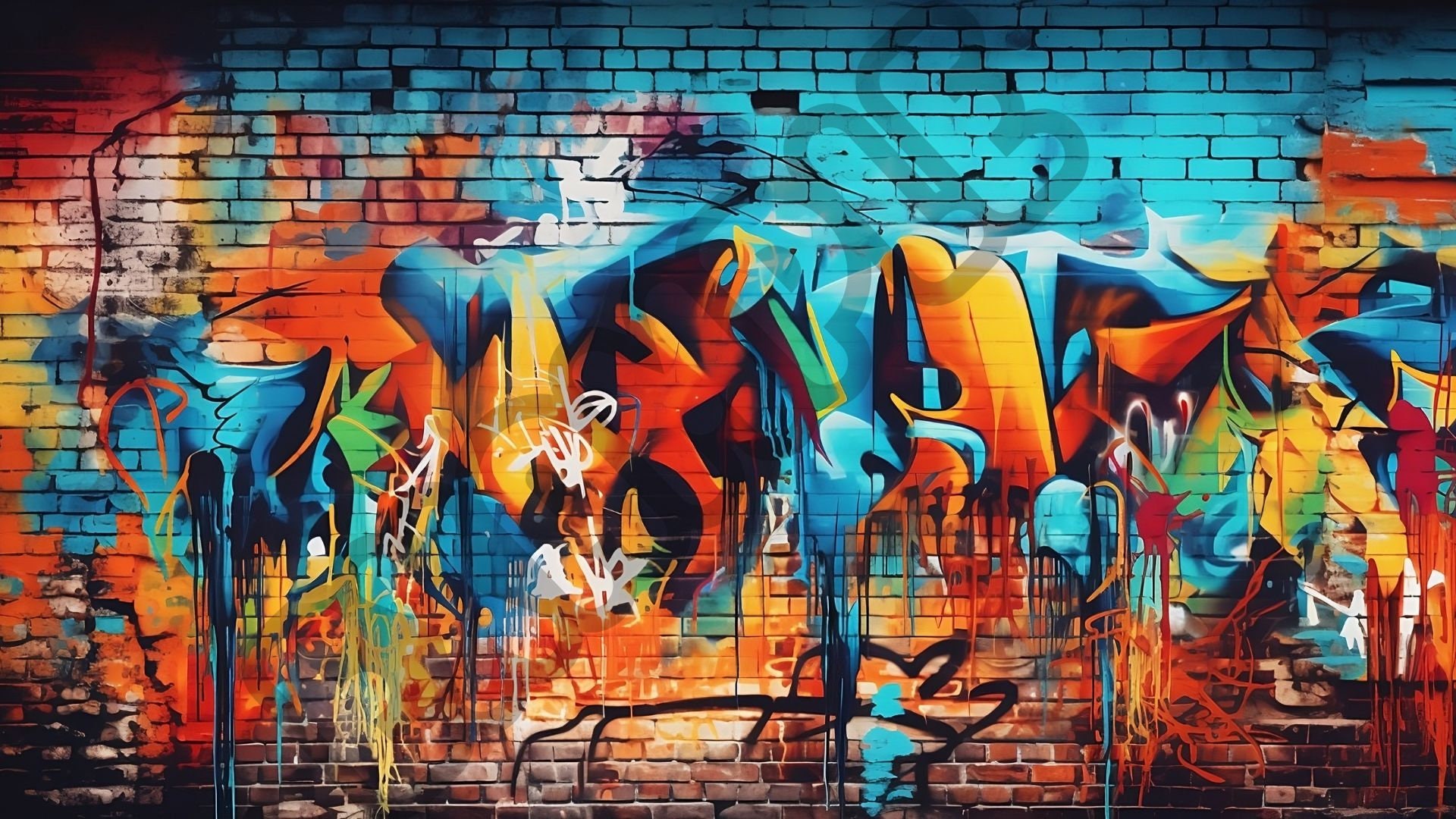 10-pack Graffiti Digital Backdrops - Photography Backgrounds, Graffiti ...