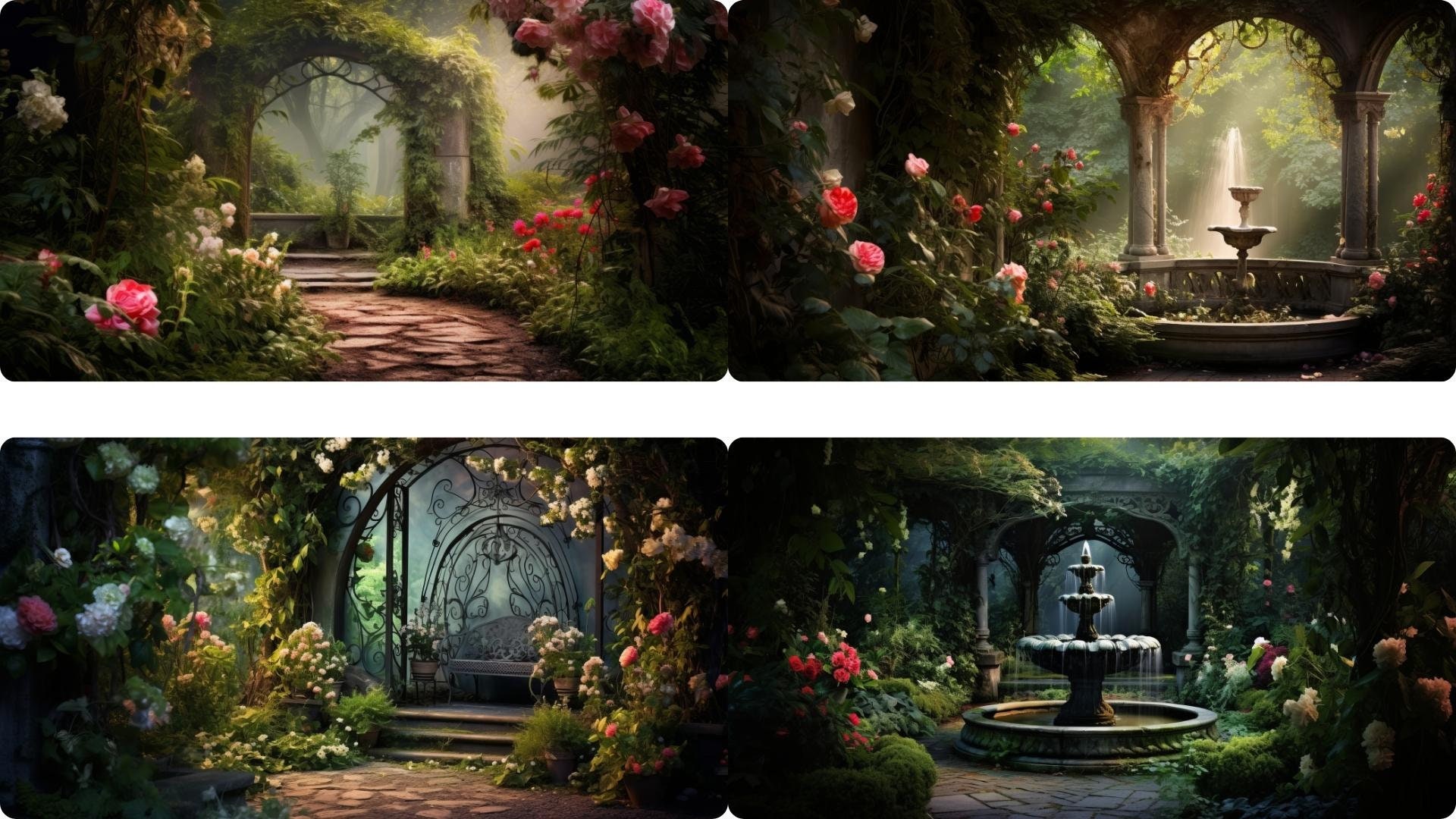 Transform Your Photoshoots With a 40 Pack Elegant Garden Digital ...