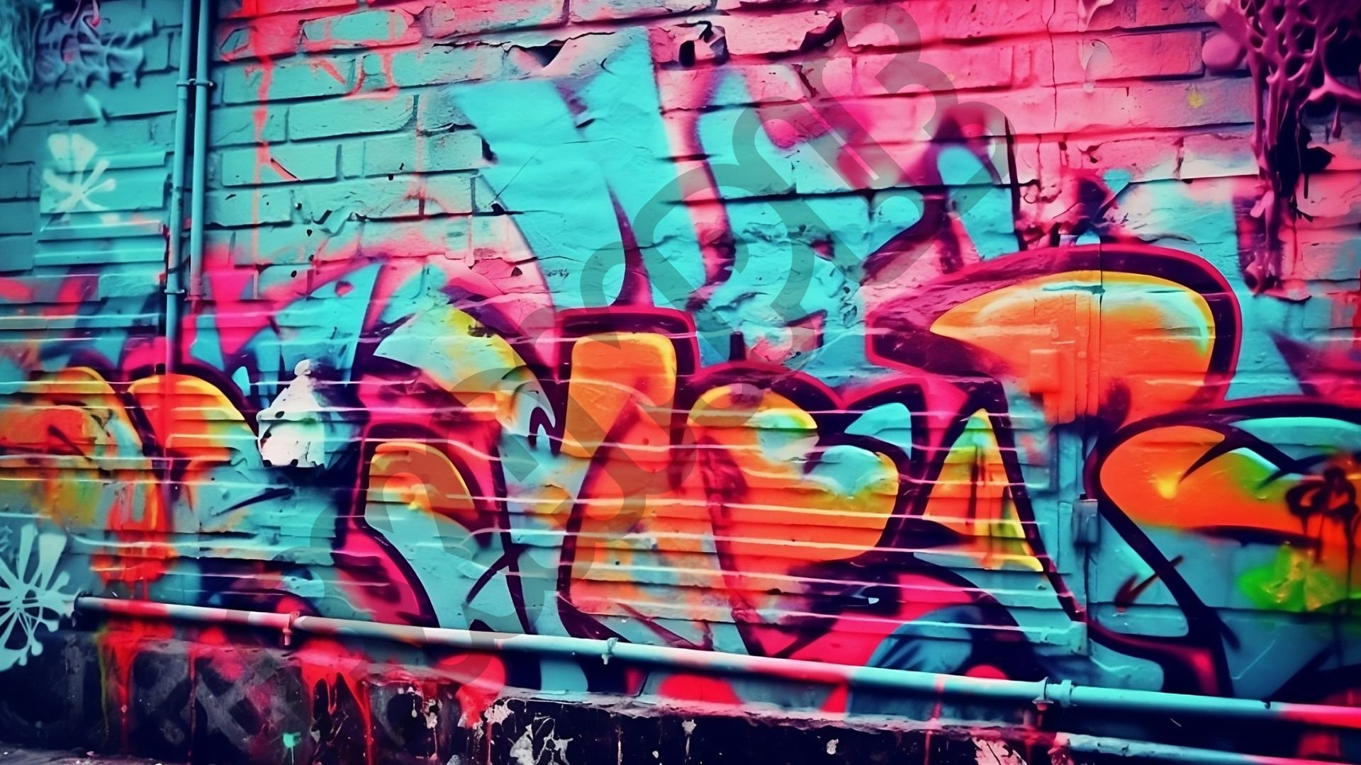 10-pack Graffiti Digital Backdrops - Photography Backgrounds, Graffiti ...