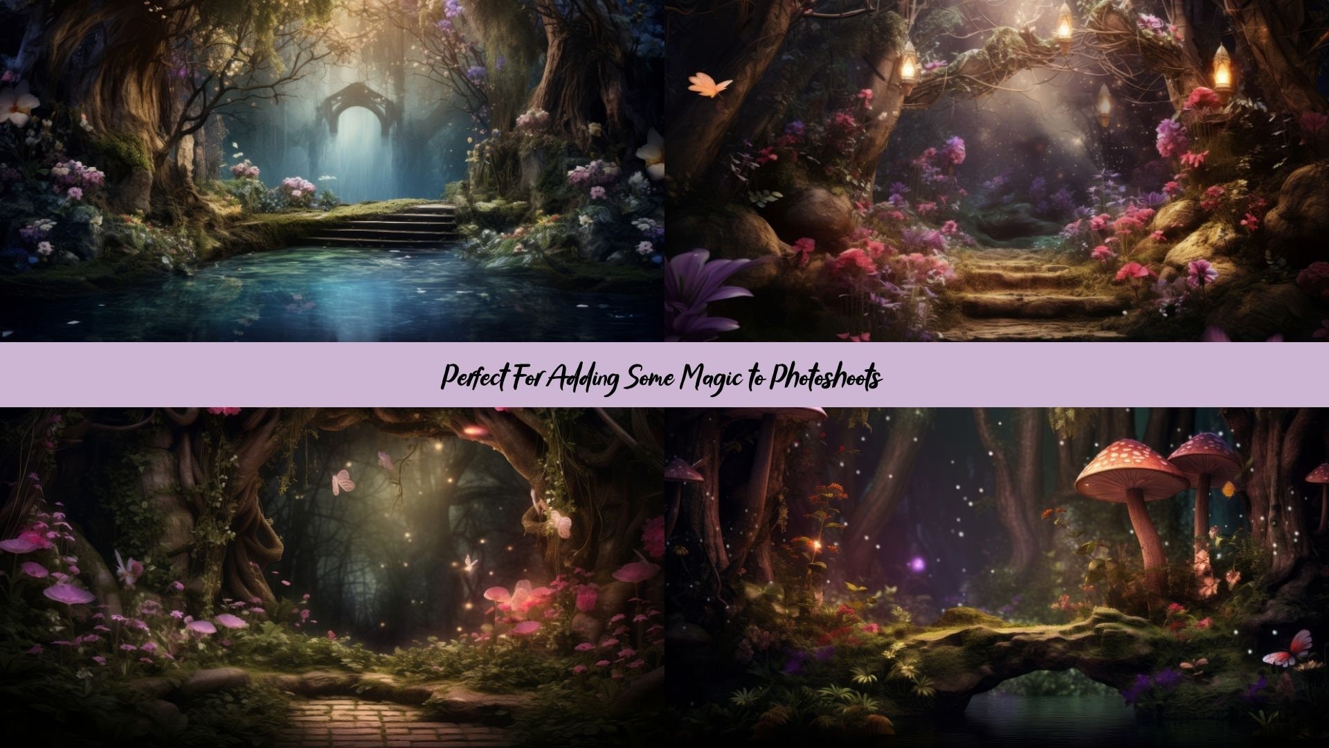 Mega Pack of 40 - Enchanted Fairy & Elven Forest Backdrops for ...