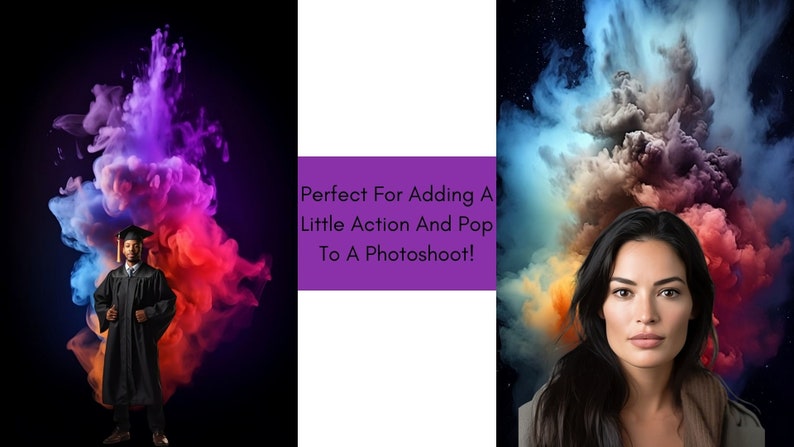 Vibrant Smoke Explosion Digital Backdrops for Stunning Photography ...