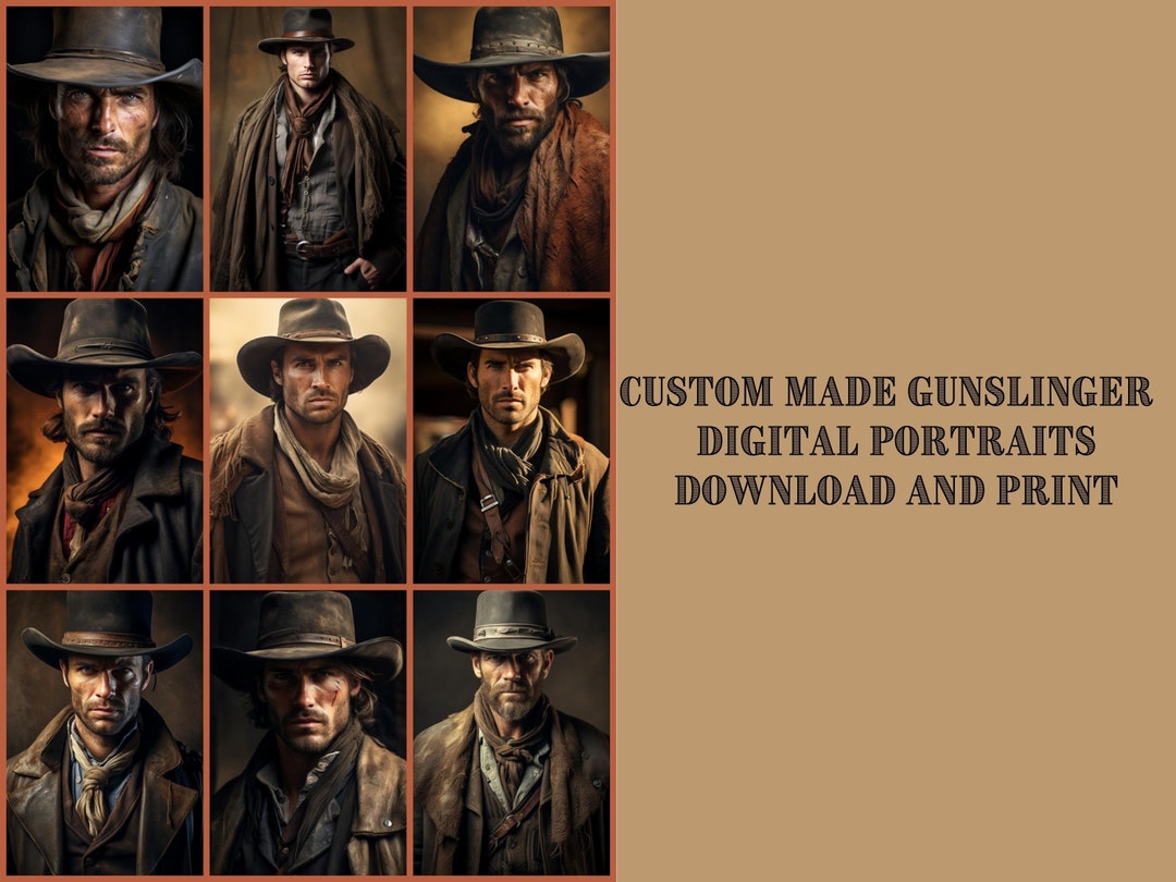Customized Gunslinger Portrait: Personalize It With Your Photo Perfect ...