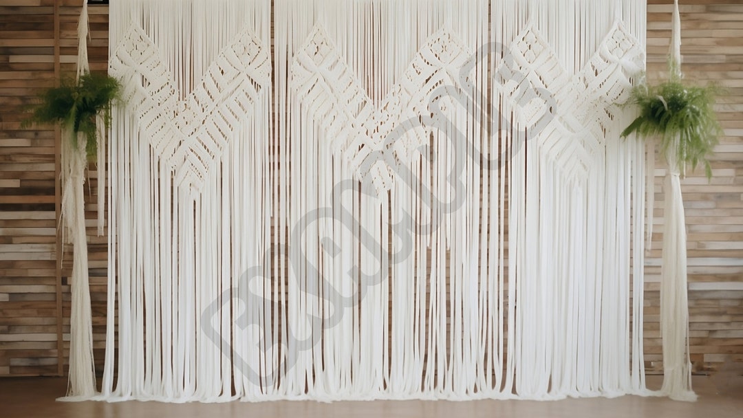 Macrame Wedding Backdrop Digital: Boho-inspired Knotting Patterns for ...