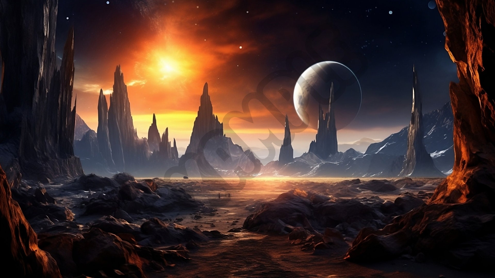 Space, Digital Backdrop, Vtuber Background, Twitch Overlay, Virtual ...