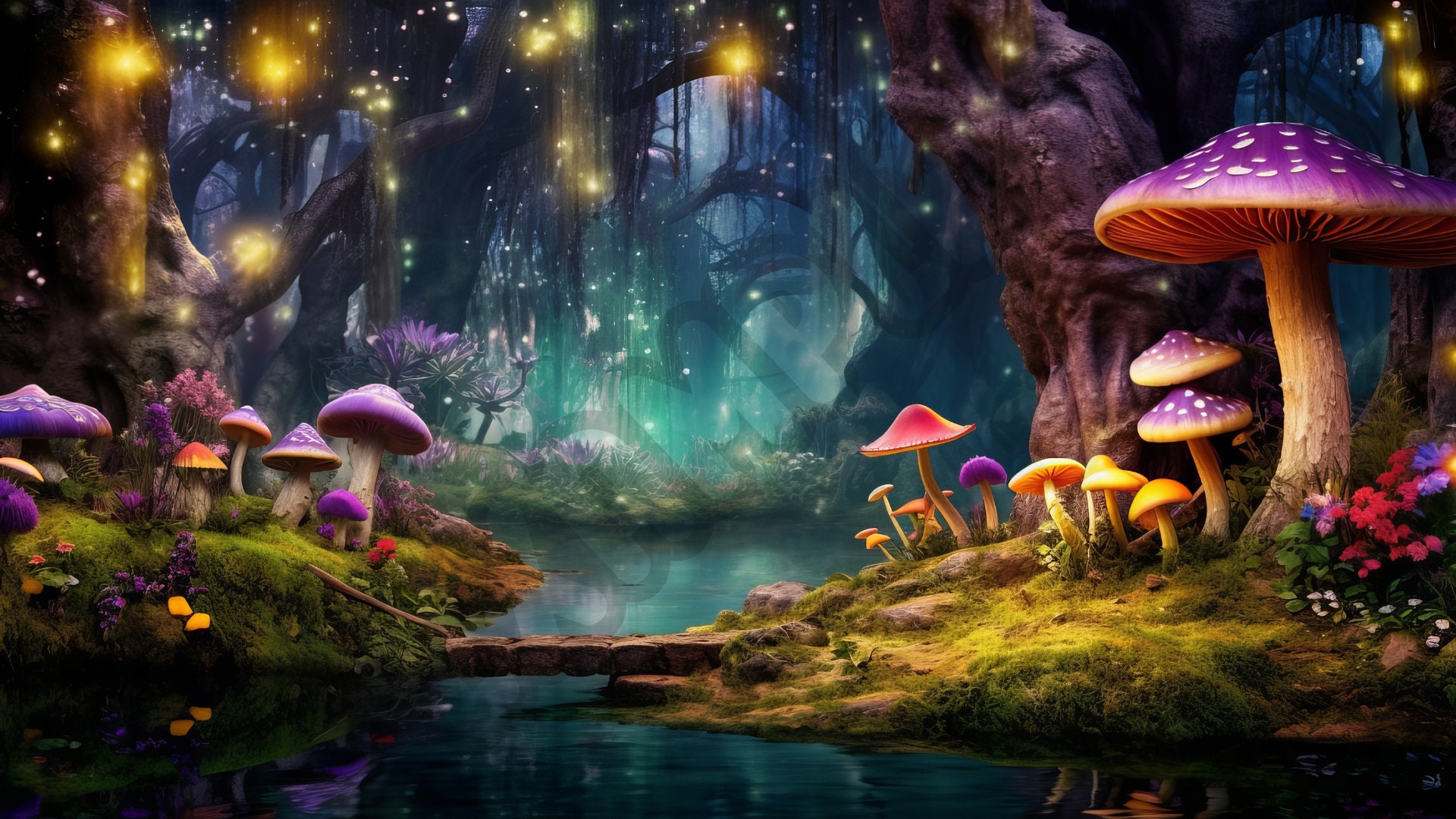 10-pack Digital Fairy Backdrops, High-quality Photoshop Overlays ...