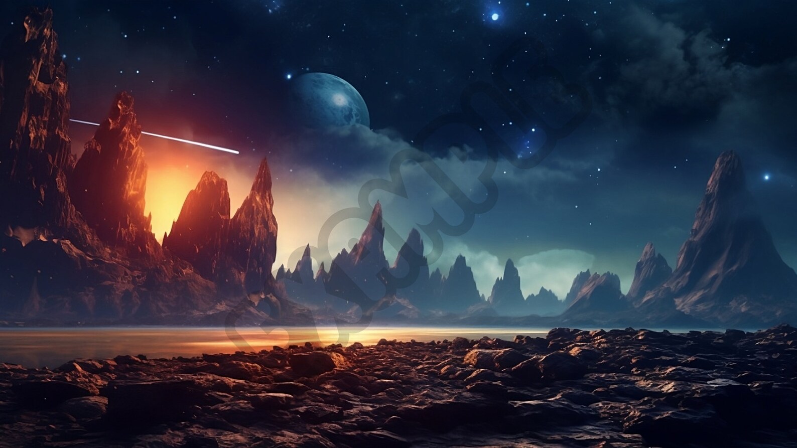 Space, Digital Backdrop, Vtuber Background, Twitch Overlay, Virtual ...