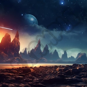 Space, Digital Backdrop, Vtuber Background, Twitch Overlay, Virtual ...