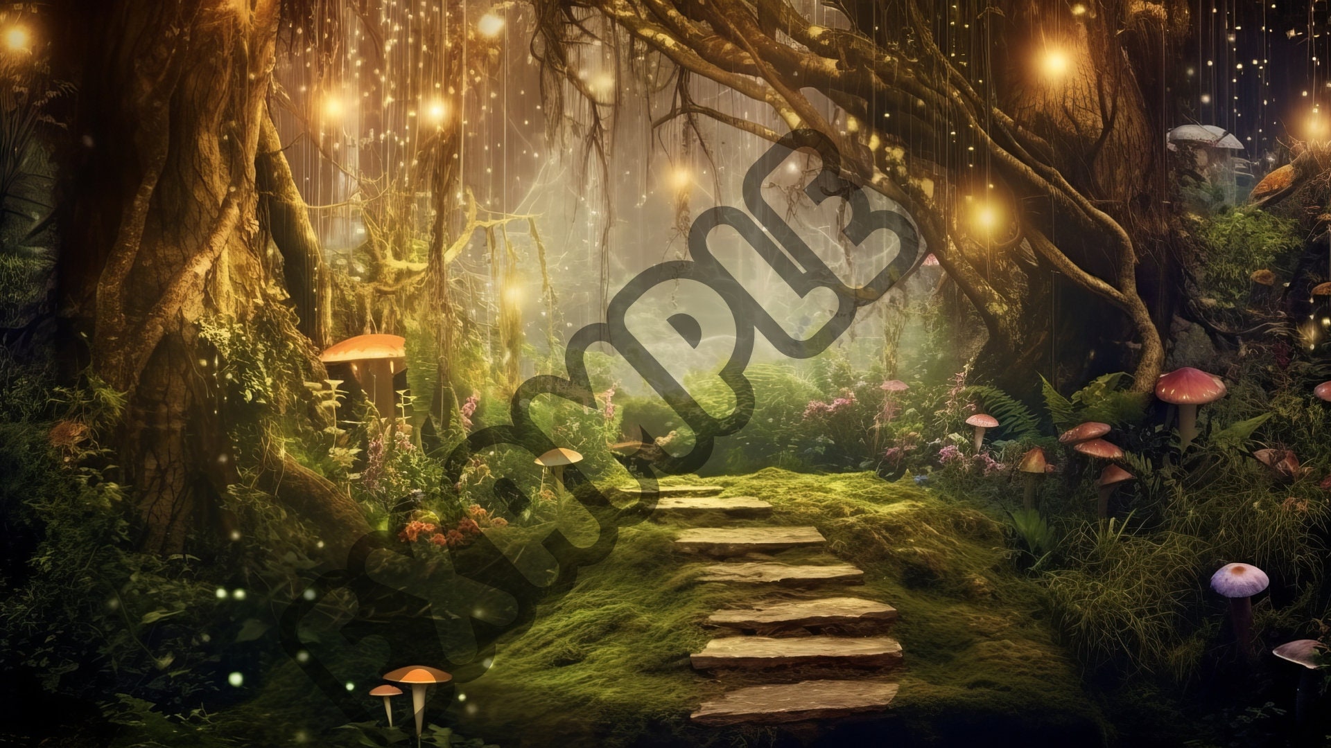 12-pack Digital Fairy Backdrops, High-quality Photoshop Overlays ...