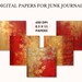 Red & Gold Digital Papers: High-res Designs for Junk Journals and ...