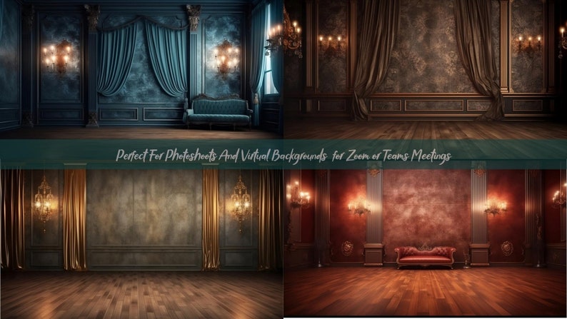 12-pack Ornate & Elegant Room Digital Backgrounds, High-quality ...