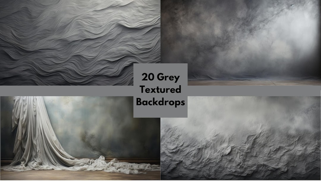 20-pack Grey Textured Digital Backgrounds: Overlays for Stunning ...