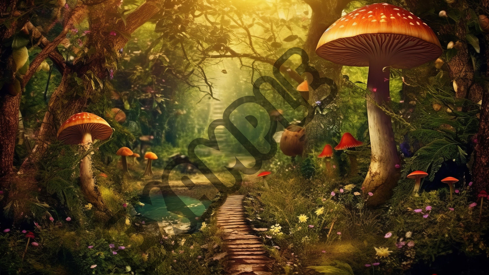 12-pack Digital Fairy Backdrops, High-quality Photoshop Overlays ...