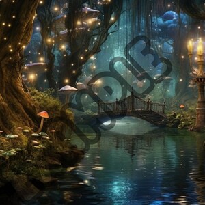 12-pack Digital Fairy Backdrops, High-quality Photoshop Overlays ...