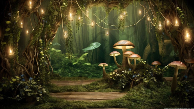 10-pack Digital Fairy Backdrops, High-quality Photoshop Overlays ...