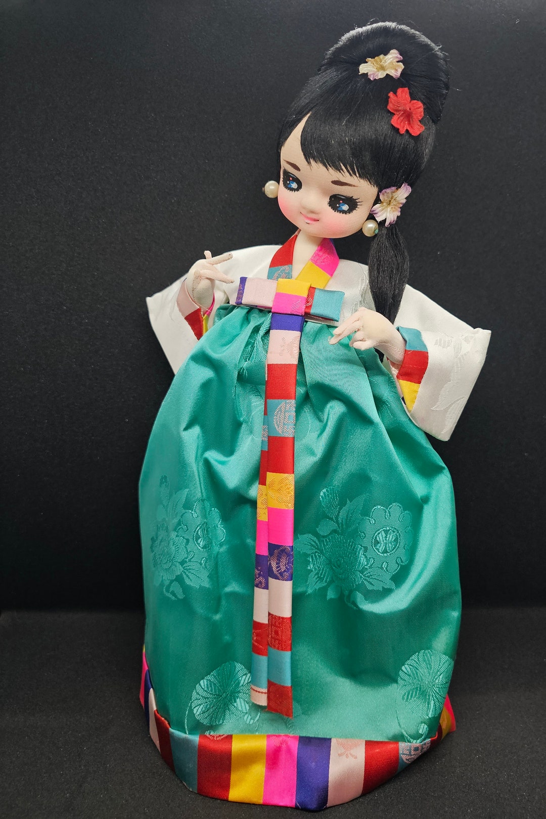 Vintage Cloth, Hand-painted Japanese Doll. Retro-style, Collectible ...