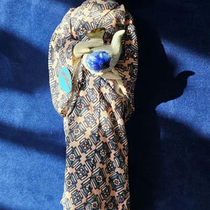 Vintage Cloth, Hand-painted Japanese Doll. Made in Okinawa. Shuri Women ...