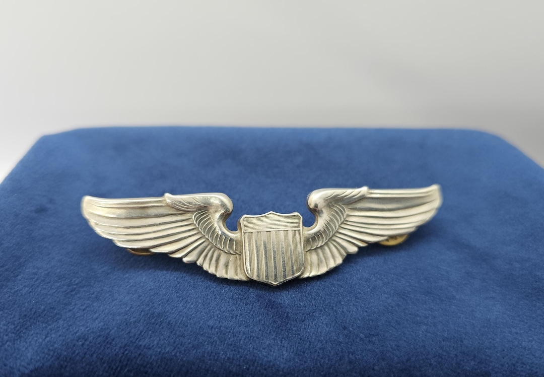 Vintage US Army WW2 Sterling Silver Pilot Wings. 3 Inch X 3/4 Inch. - Etsy