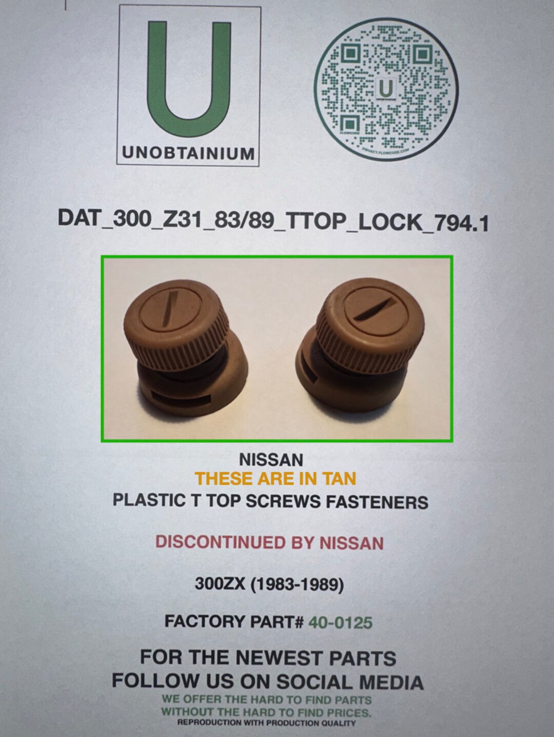 Nissan 300zx Z31 (1983-198) T Top Locks in Tan - Etsy