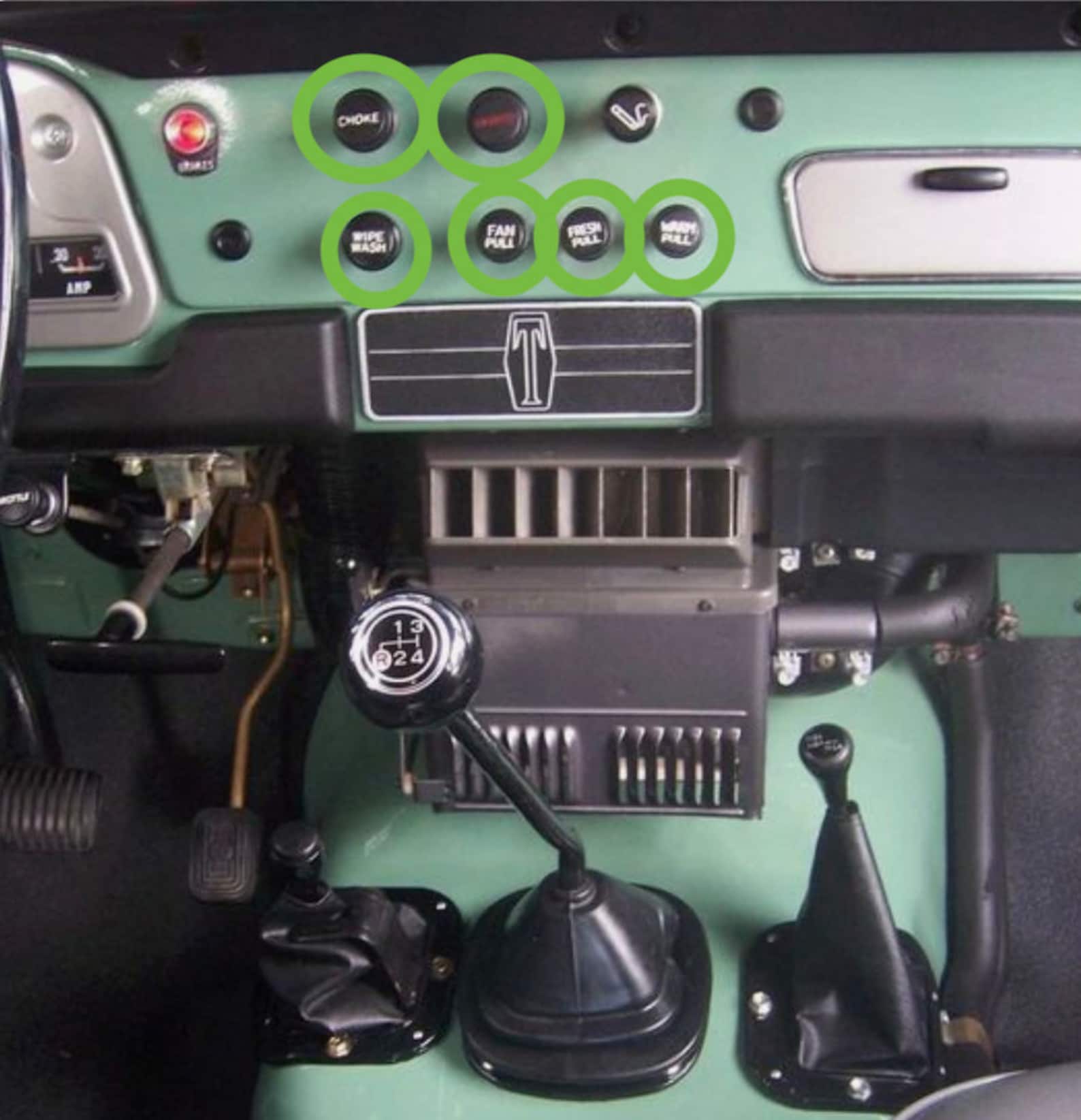 The Toyota Landcruiser FJ40 (1960-1984) Complete Control Knob Kit. - Etsy