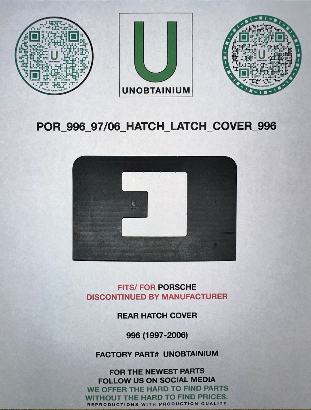 PORSCHE 996 (1997-2006) Hatch Latch Cover - Etsy
