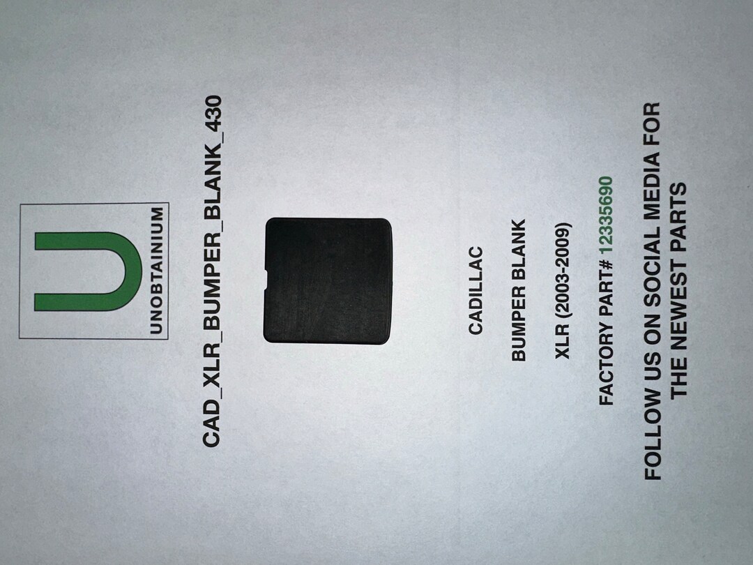 Cadillac XLR Rear Bumper Blank Part# 12335690 - Etsy