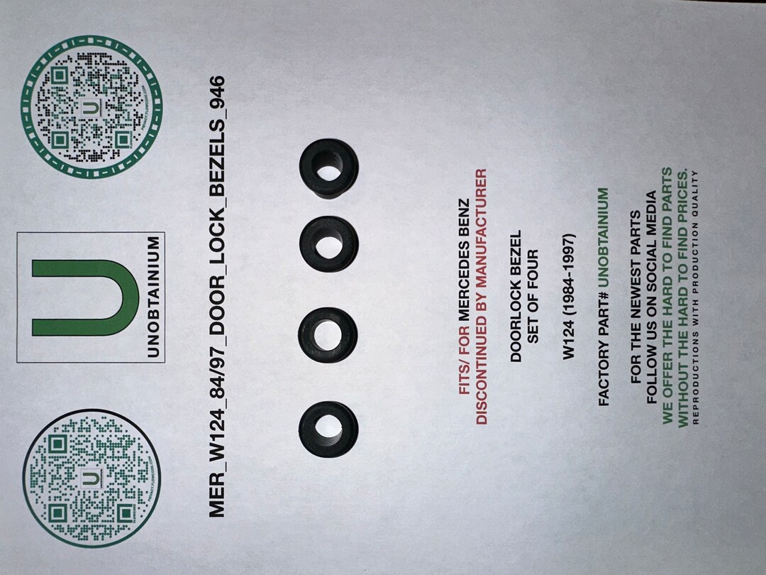 Mercedes Benz W124 Door Lock Bezel Trim (four to a Kit) - Etsy