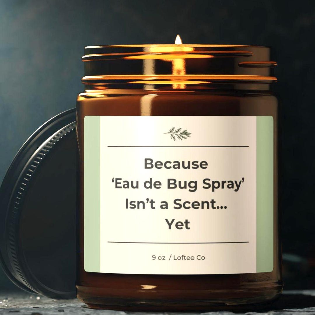 Funny Camping Candle | Eau De Bug Spray, Gift for Outdoorsy People - Etsy