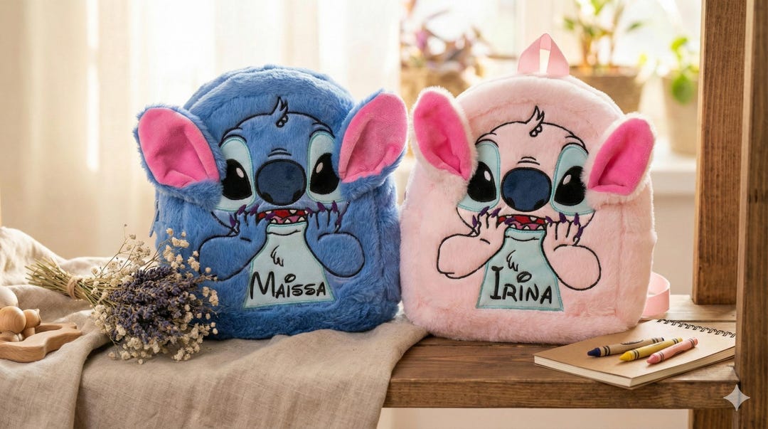 Custom Stitch and Angel Backpack - Etsy