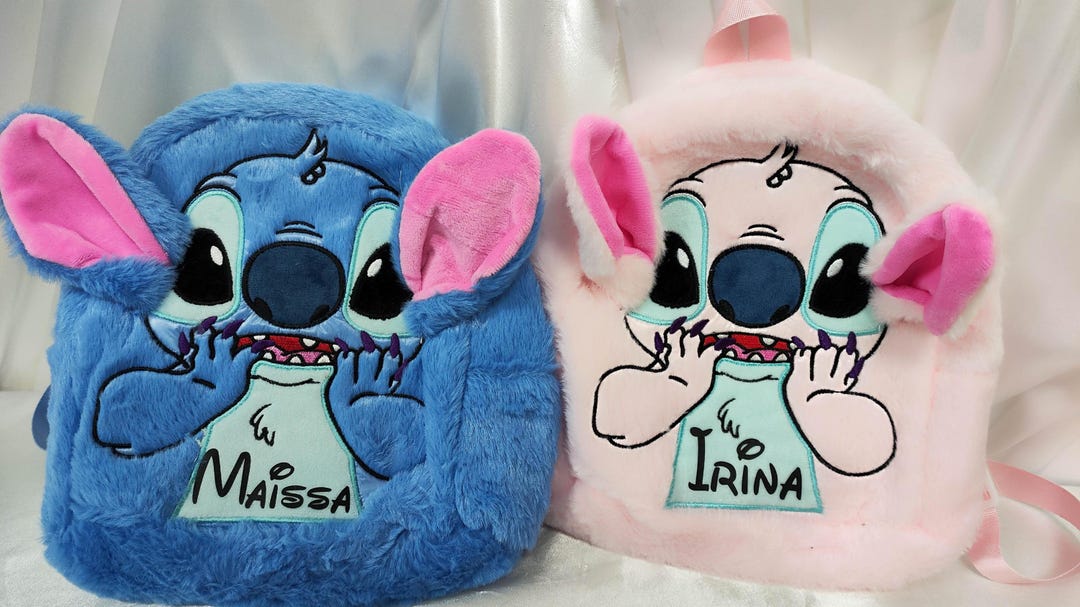 Personalized Stitch and Angel Backpack - Etsy