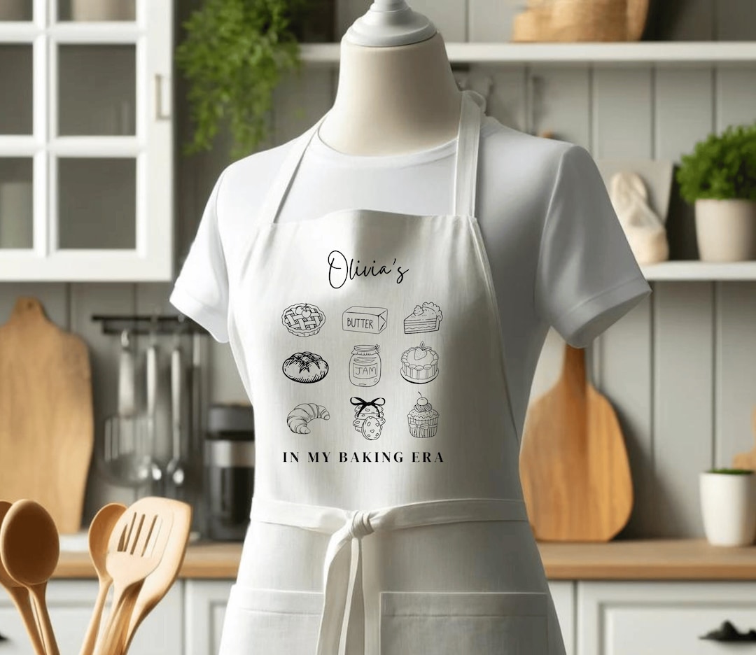 Personalized Apron, in My Baking Era Apron, Funny Baking Apron, Baking ...