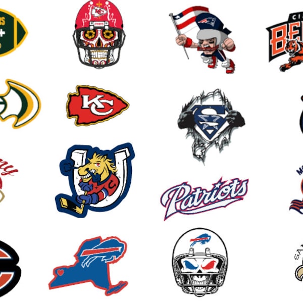 Nfl Stickers - Etsy