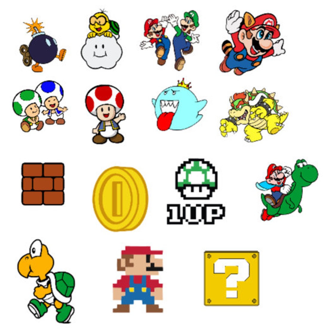 Super Mario Sticker 10 Pack Just Ask Have Other Charaters. Die Cut or ...