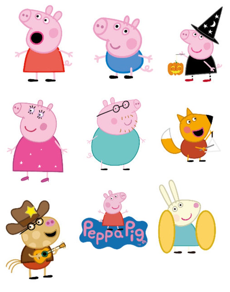 20 Pig Stickers on a Sheet or Individual Die Cut Many Other Characters ...