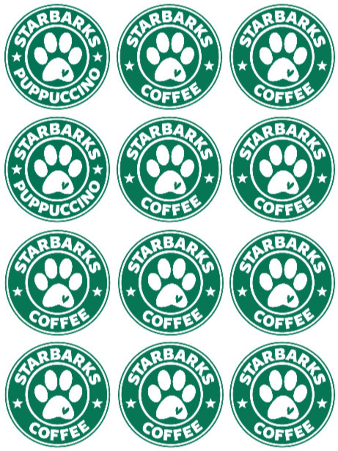 12 Dog Coffee Sticker Sheet - Etsy