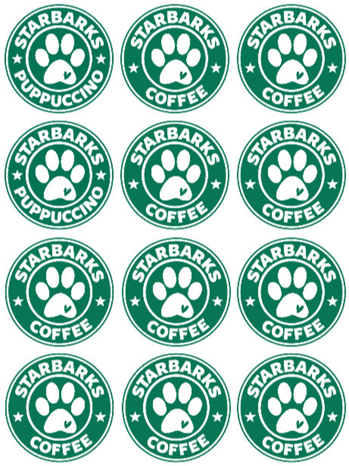 12 Dog Coffee Sticker Sheet - Etsy