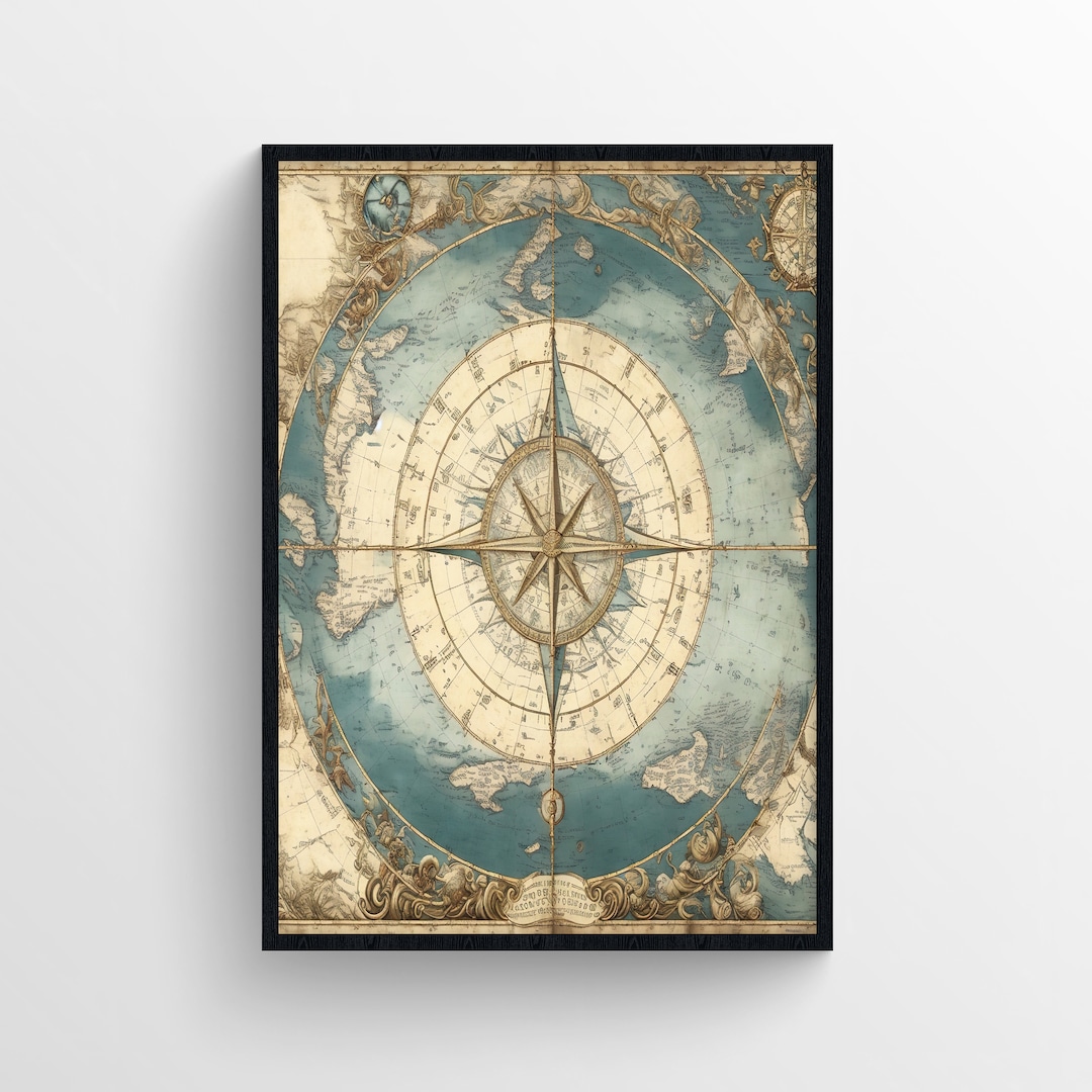 Beautiful Old Map , Printable Minimal Modern Large Wall Art, Digital ...