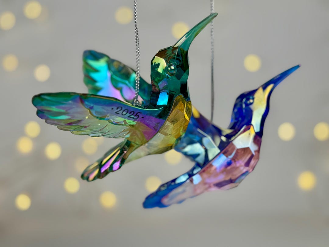 Acrylic Rainbow Hummingbird Ornament, Hummingbird Ornaments ...