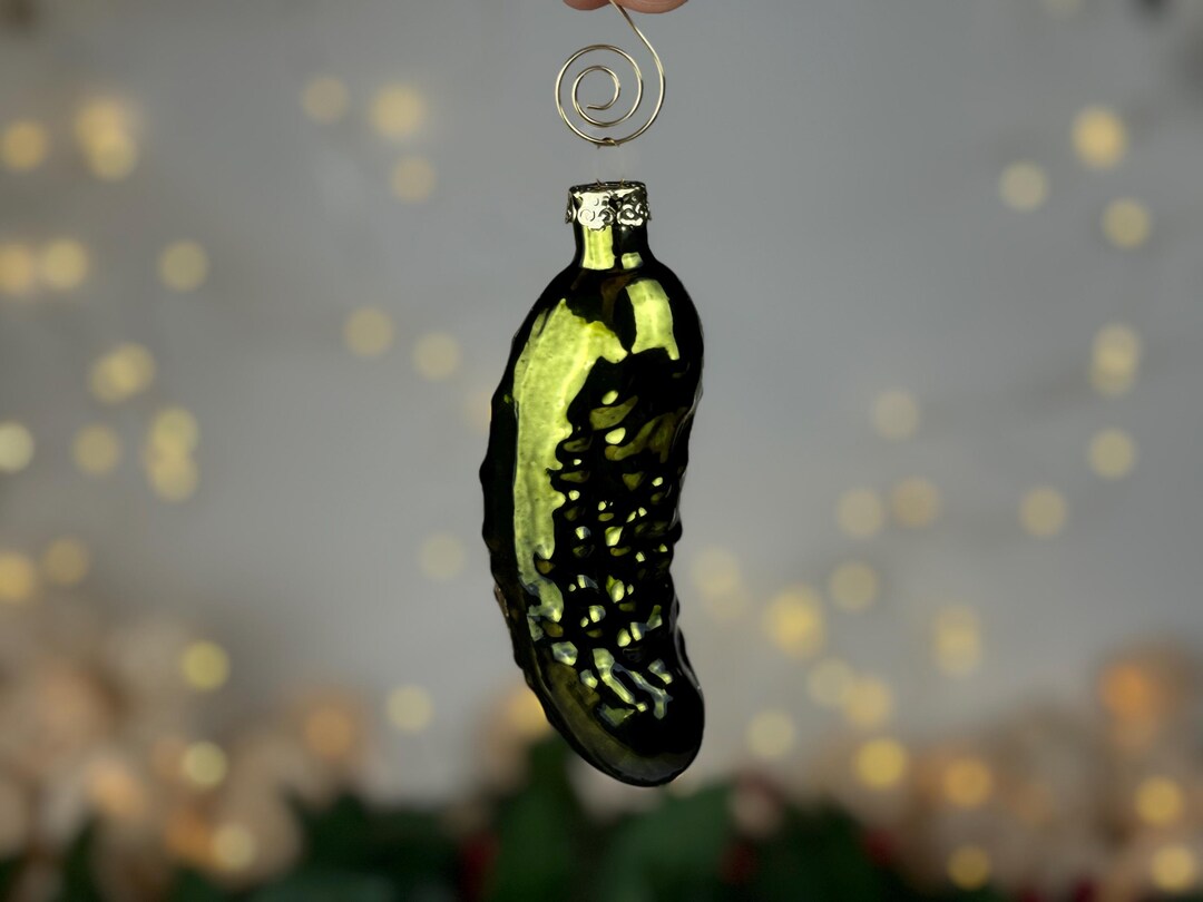 Lucky Pickle Ornament, Glass Pickle, Pickle Christmas Ornament, Pickle ...