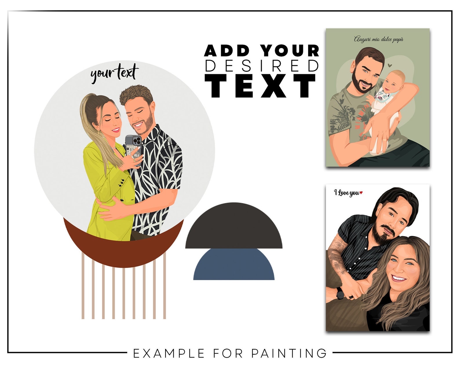 Fathers Day Gift, Custom Portraits for Dad, Faceless Portrait Print ...