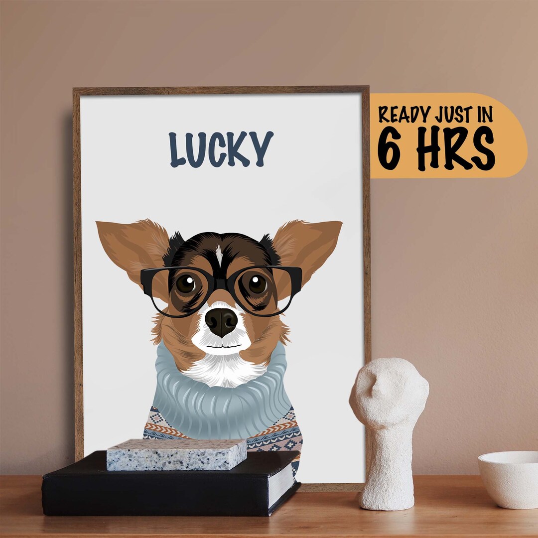 Personalized Pet Portrait | Custom Digital Pet Portrait | Personalized ...