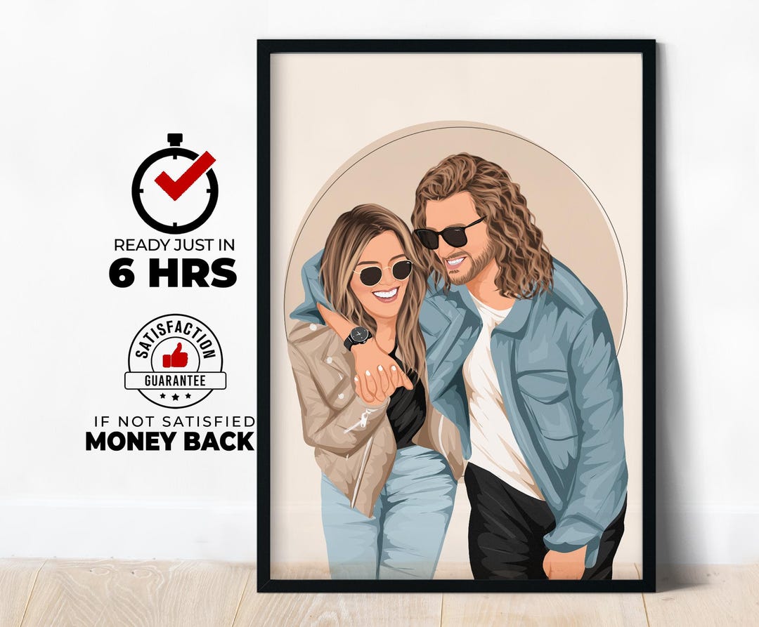 Printable Minimal Faceless Portrait, Custom Family Portrait ...