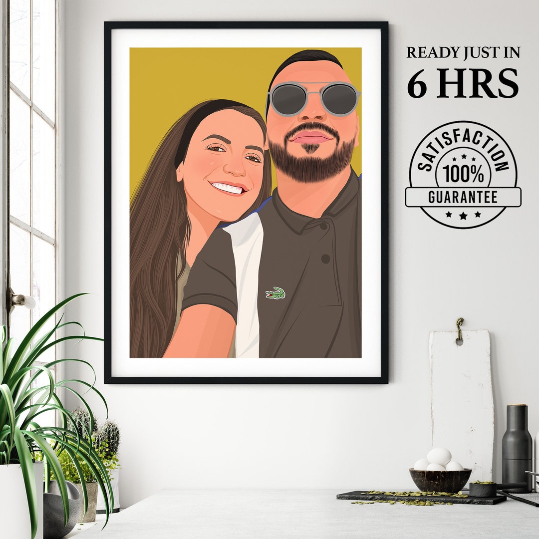 Custom Minimalist Digital Portrait Faceless Illustration ASAP ...