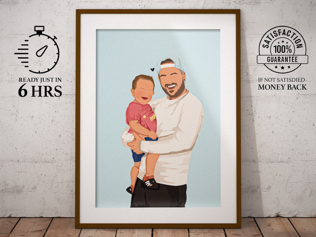 Custom Portrait Gift, Personalized Photo, Faceless Illustration ...