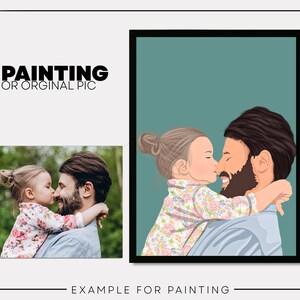 Fathers Day Gift, Custom Portraits for Dad, Faceless Portrait Print ...