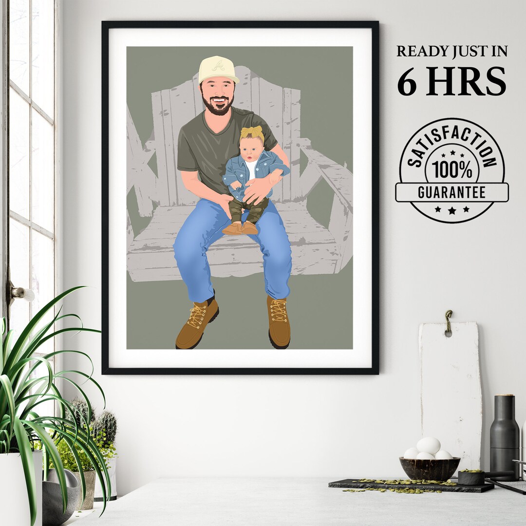 Printable Minimal Faceless Portrait for Best Friend Gift, Custom Photo ...