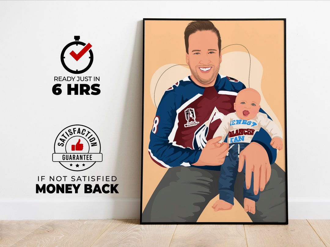 Fathers Day Gift, Custom Portraits for Dad, Faceless Portrait Print ...