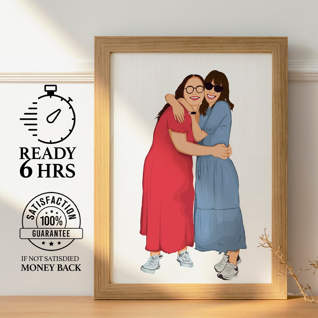 Custom Portrait Gift: Personalized Faceless Artwork, Fall Illustration ...